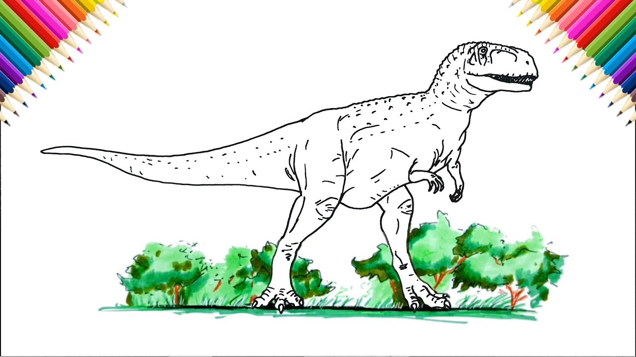 How to Draw Abelisaurus | Drawing and Coloring - YouTube