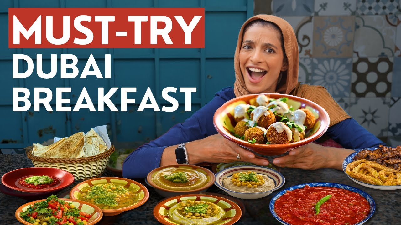 I Tried Dubai’s BEST Arabic Breakfast (Palestinian Street Food) - YouTube