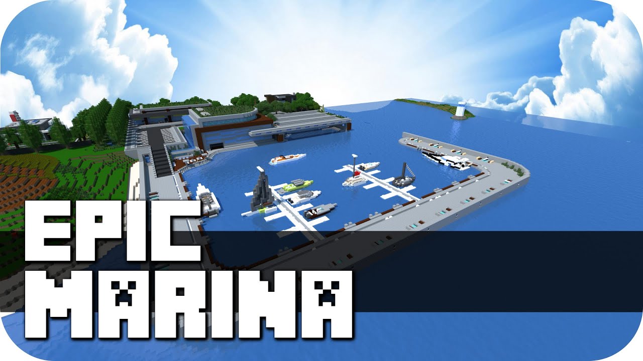 Minecraft | Epic Marina | ParadiseFalls | HD | Download - YouTube