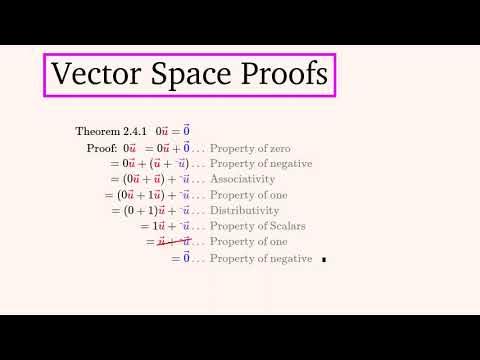 Vector Space Proofs P1 - YouTube