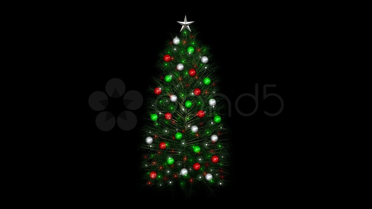 Christmas Tree With Alpha Channel - Loopable Hd1080. Stock Footage ...