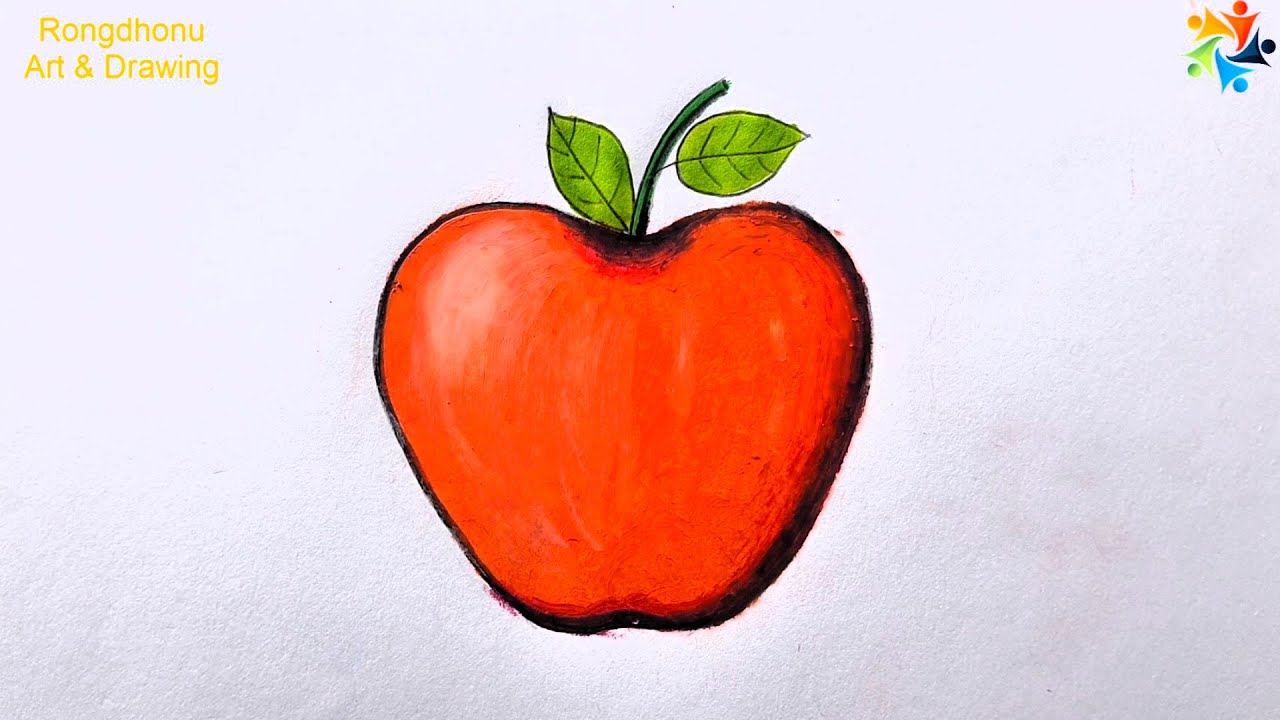 How to draw an Apple Easily || Painting - YouTube