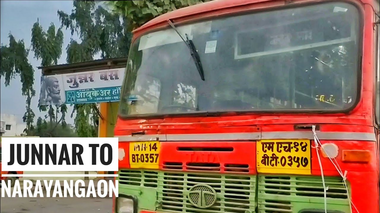 जुन्नर से नारायणगाव journey S T बस से evening veiw | Junnar to ...