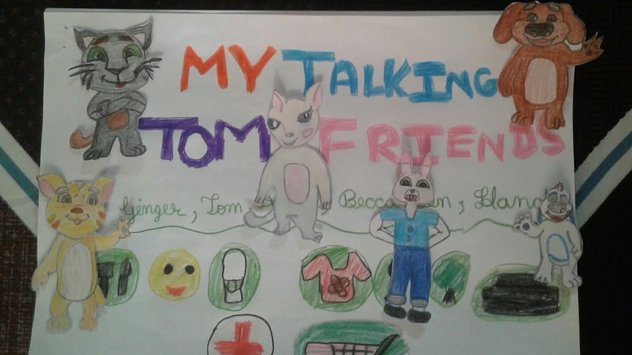My Talking Tom and Friends Quiet book|| playing with Paper quiet book ...