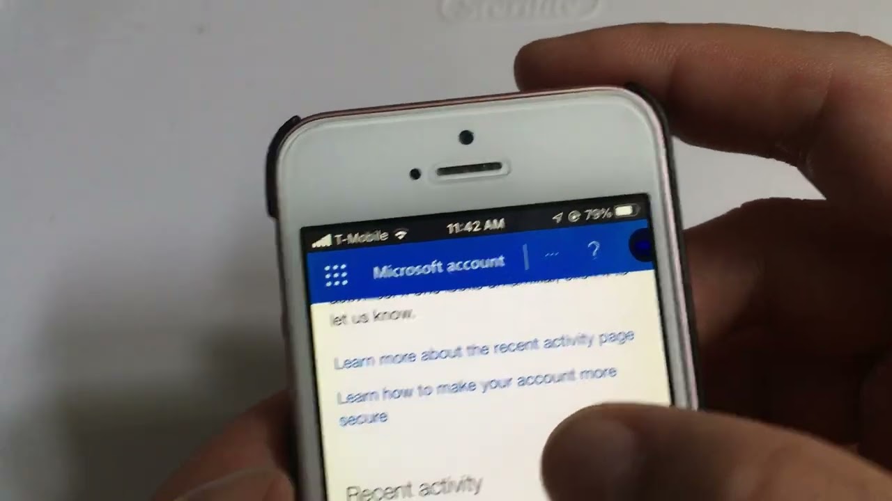 Microsoft Outlook I can't check suspicious login activity using iphone ...