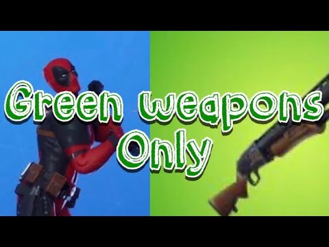Green weapons only challenge - YouTube