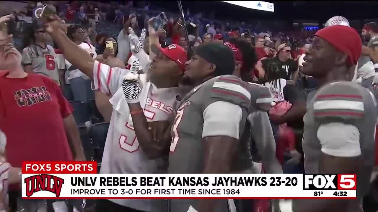 UNLV Rebels beat Kansas Jayhawks 23-20 - YouTube