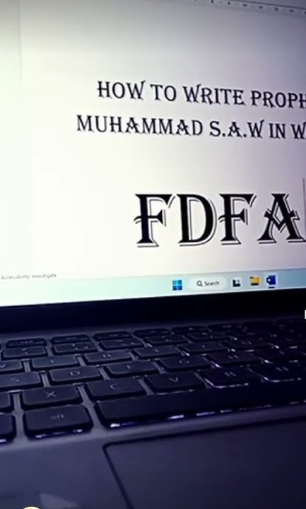 How to write Prophet Muhammad s.a.w in world..!! #shorts - YouTube