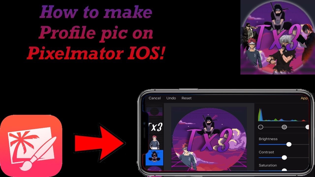 How to make PROFILE PICS with PIXELMATOR on IOS! (Beginner tutorial) - YouTube