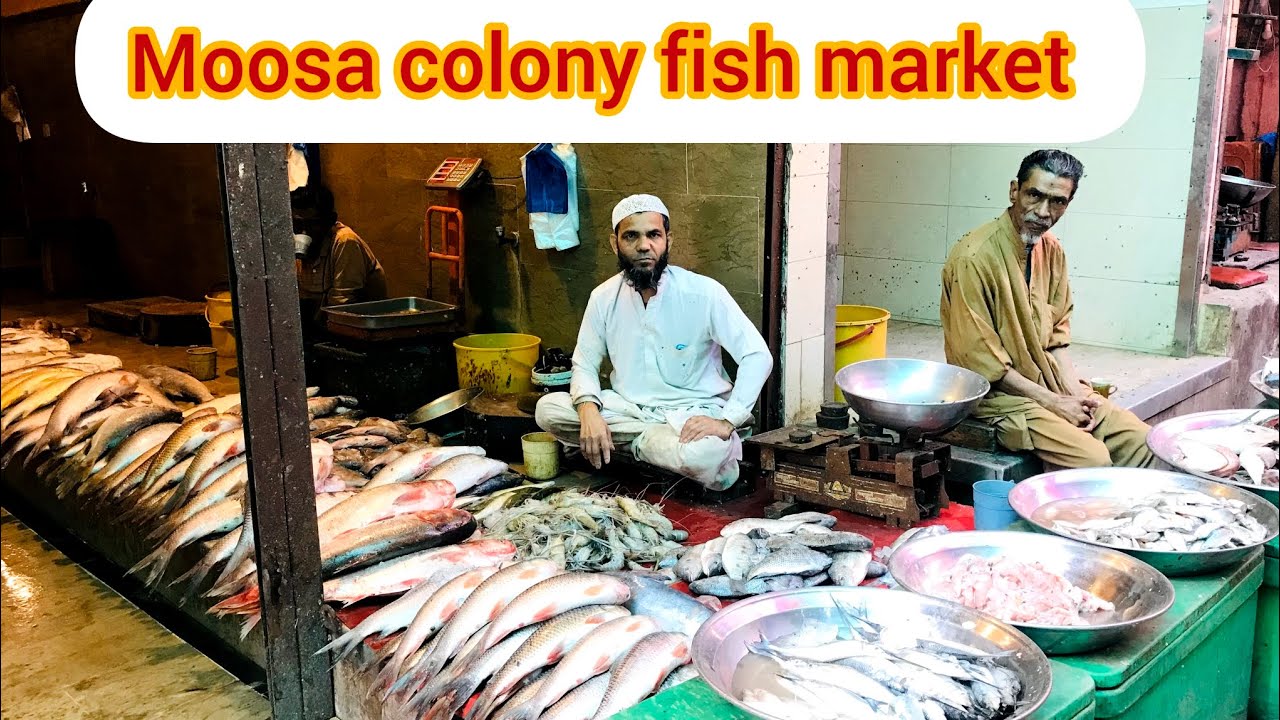 Moosa colony fish market in Karachi - YouTube