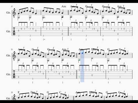 CEYLAN -KAFKAS MÜZİĞİ -ŞEYH ŞAMİL -GİTAR NOTA TAB AKOR