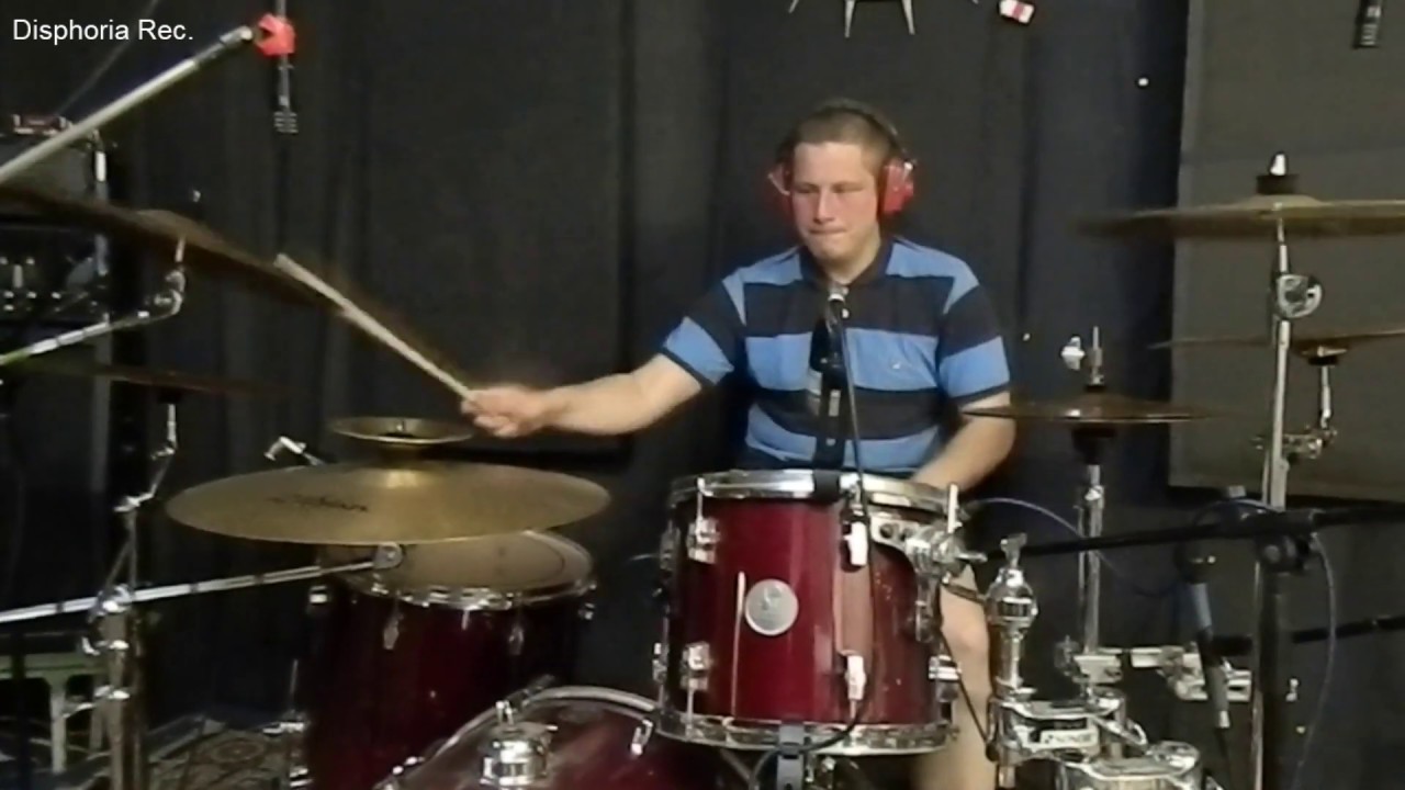 Disphoria records drums record session - YouTube