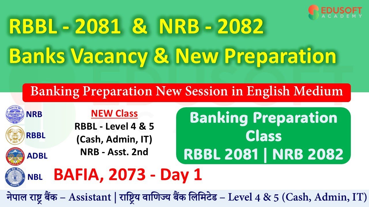 RBB & NRB Banking Preparation class in English Medium | New banking ...