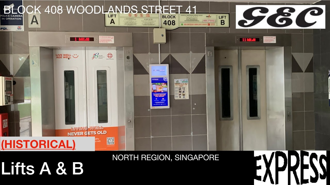 (HISTORICAL) HDB Block 408 Woodlands || GEC Express Lift - YouTube