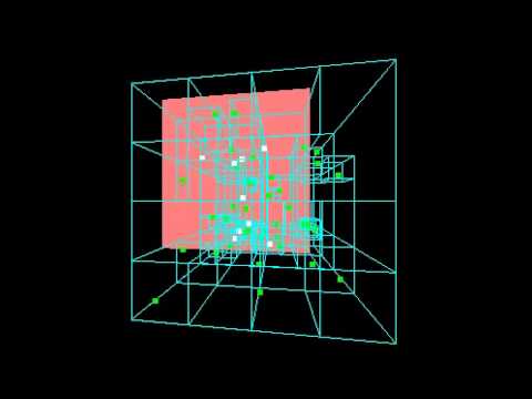Finding points in 3D space using point quad tree - YouTube