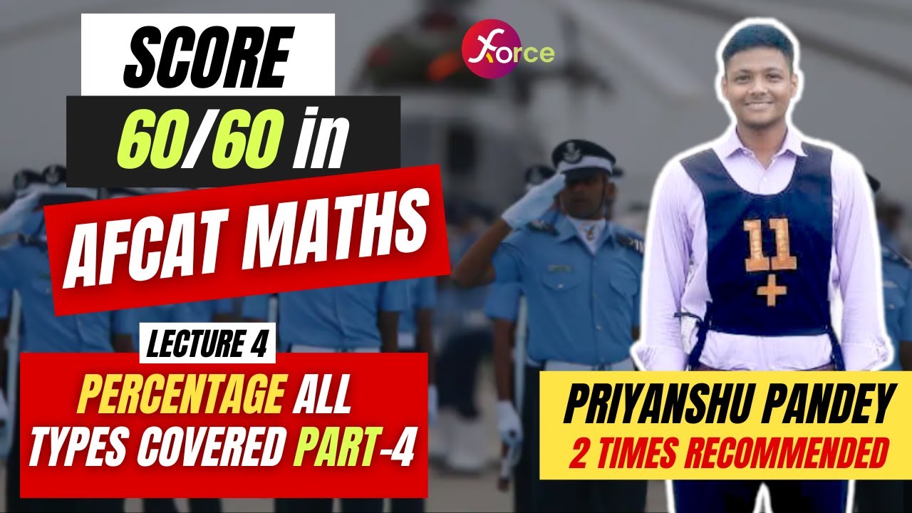 Score 60/60 in AFCAT Maths | Percentage Part 4| Covered by Priyanshu ...