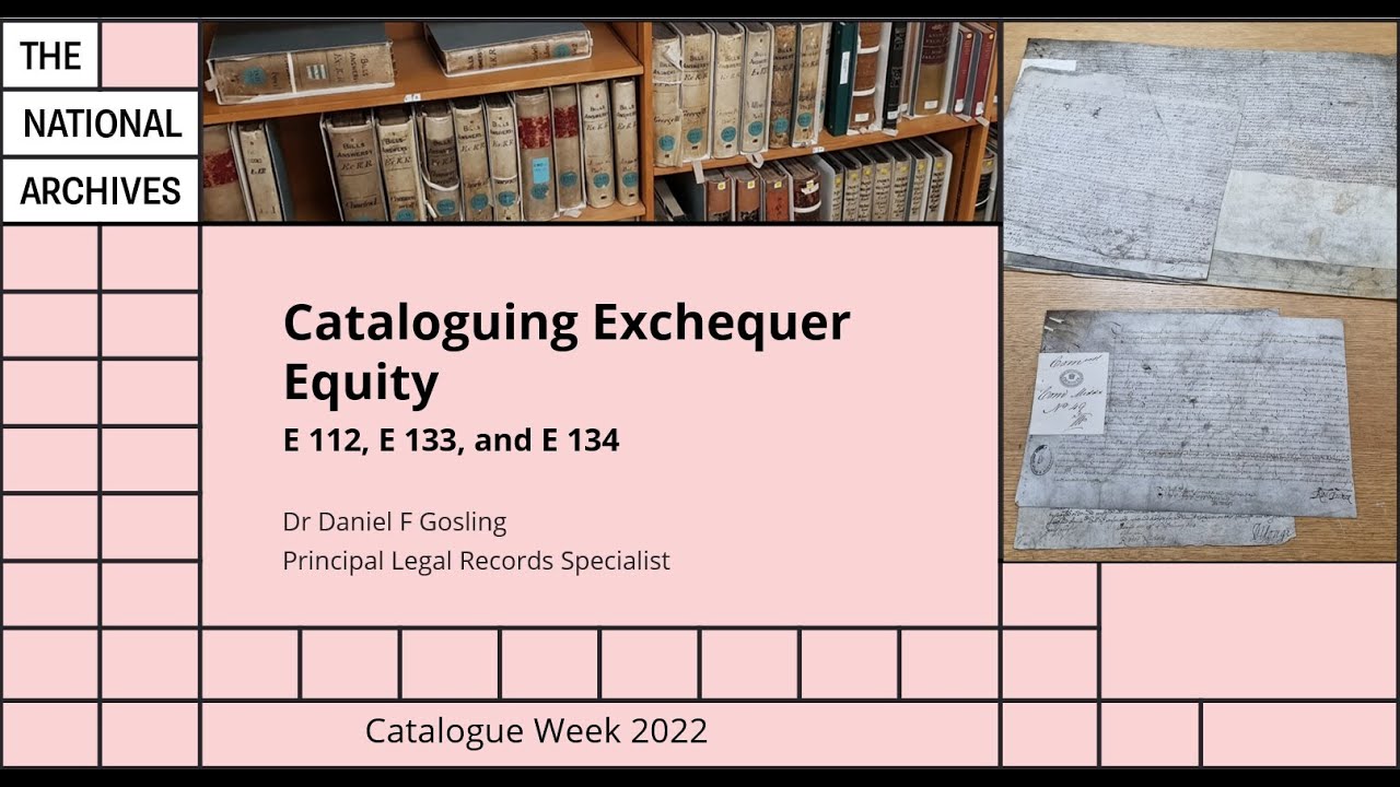 Cataloguing Exchequer Equity - YouTube