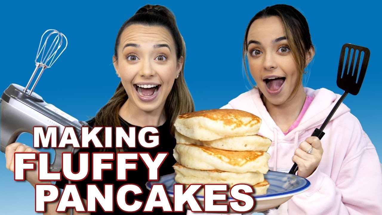 MAKING FLUFFY PANCAKES - Merrell Twins Live - YouTube