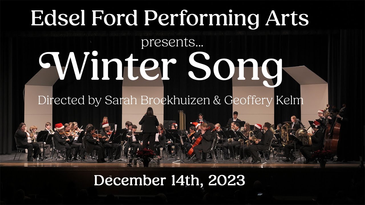 Edsel Ford High School Winter Song | December 14th, 2023 - YouTube