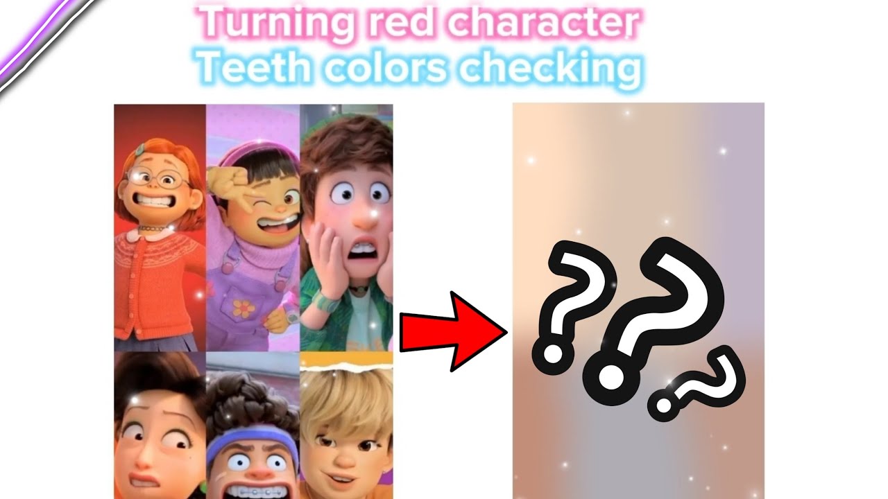 Turning red characters' teeth 🦷🎨 - YouTube