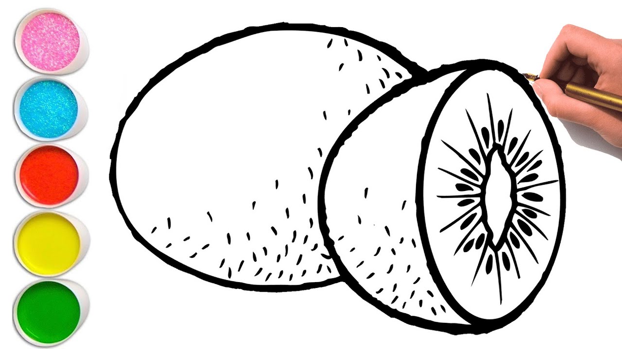 How to draw a Kiwi step by step | कीवी स्टेप बाई स्टेप कैसे ड्रा करें ...