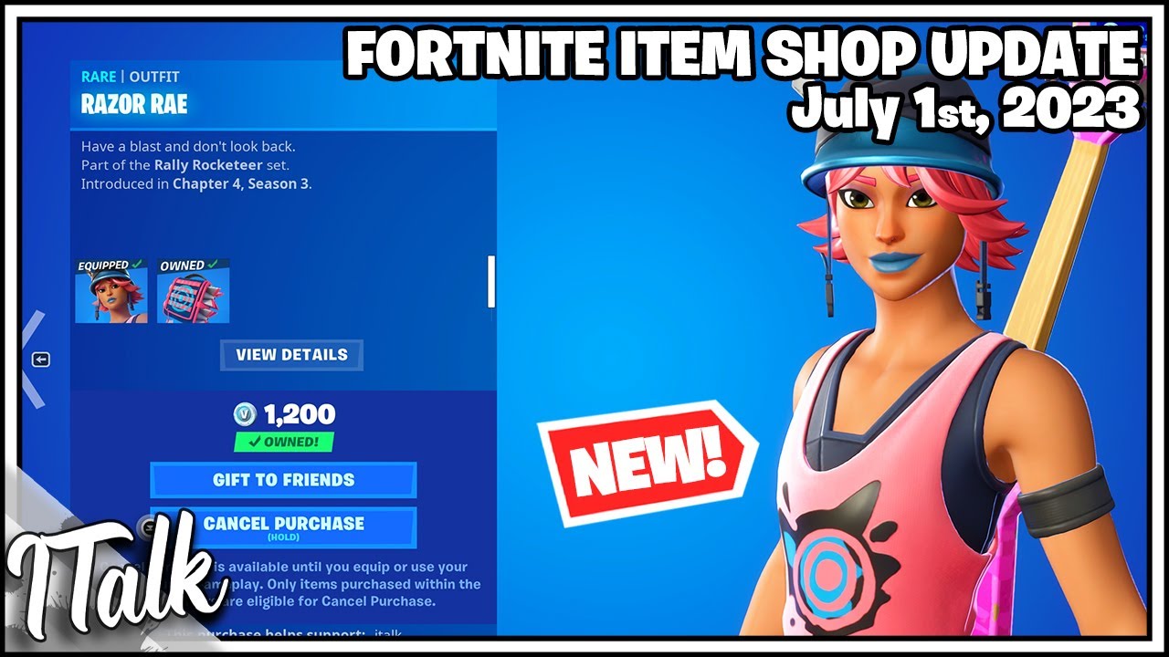 Fortnite Item Shop *NEW* RAZOR RAE SET! [July 1st, 2023] (Fortnite ...