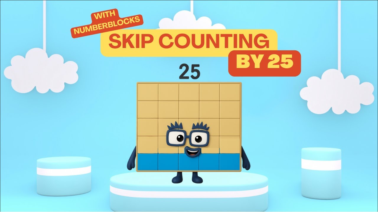 Skip Counting by 25s with Numberblocks! Learn to Count by 25s! - YouTube