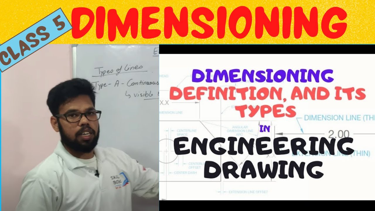 Dimensions And Its Type | Engineering drawing class-5 | - YouTube