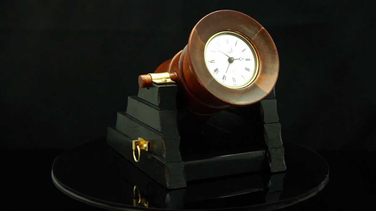Very Rare Clock! Dunhill "cannon" Swiss Luxury 8 Day Vintage Deco Alarm ...
