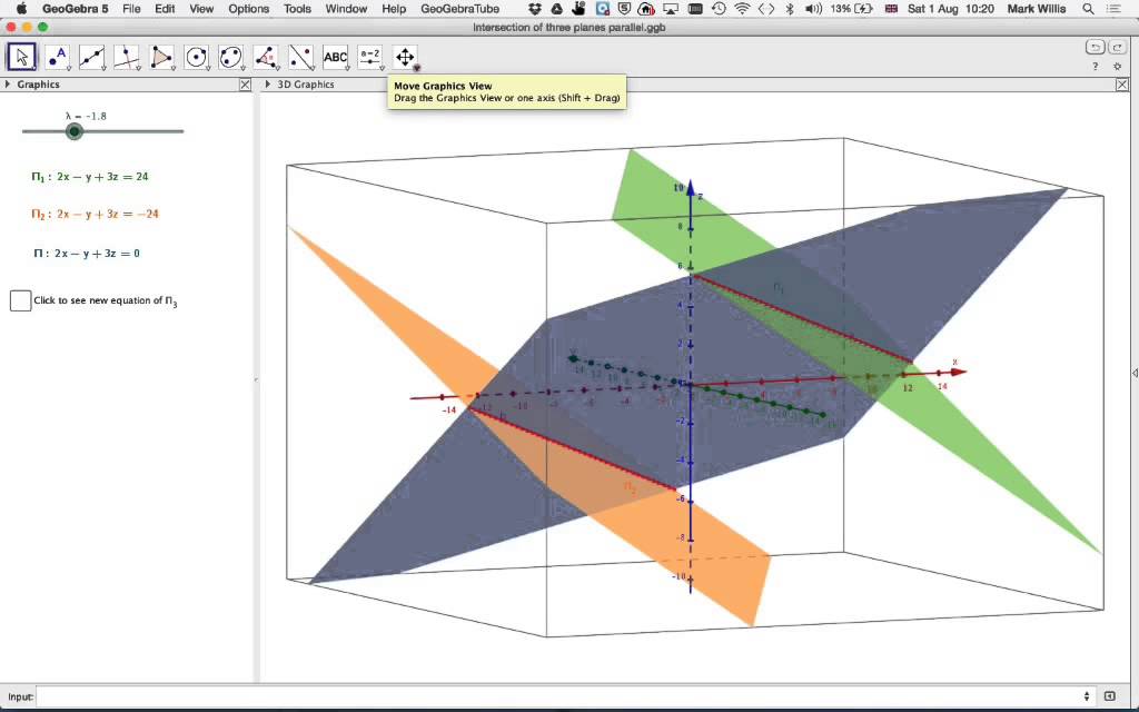 Intersection of 3 planes when parallel - YouTube