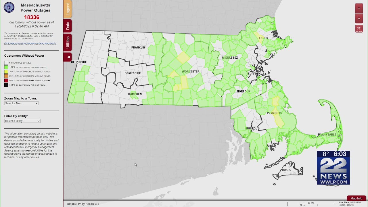 Cold temperatures and wind caused power outages across the state - YouTube