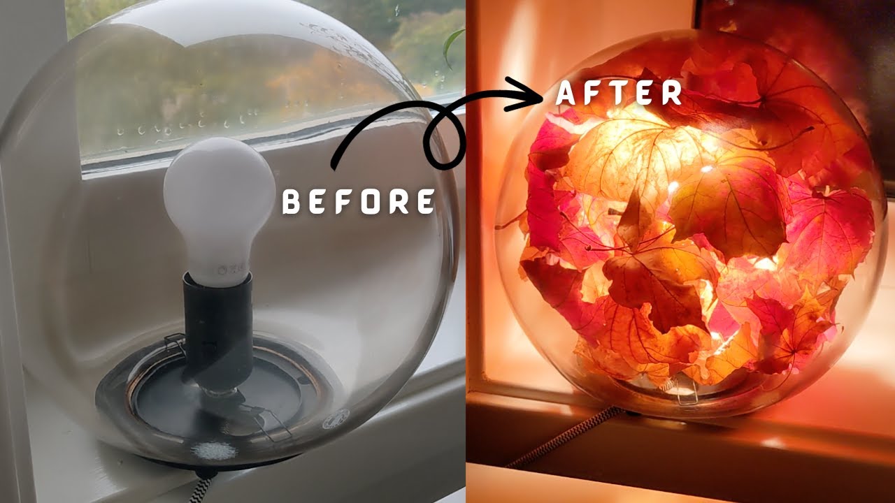 How to make a Night Lamp at home || Leaves Night Lamp ideas || DIY ...