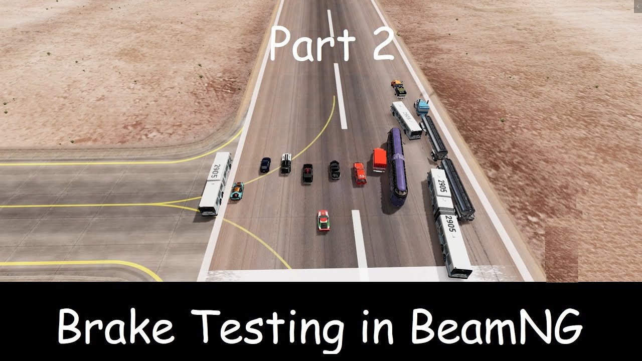 (Part 2) Brake testing in BeamNG - YouTube