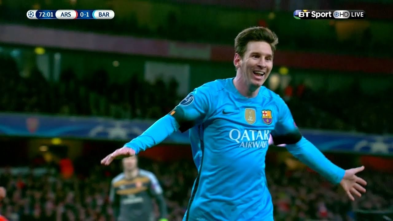 Lionel Messi vs Arsenal (Away) 23/02/16 HD - YouTube