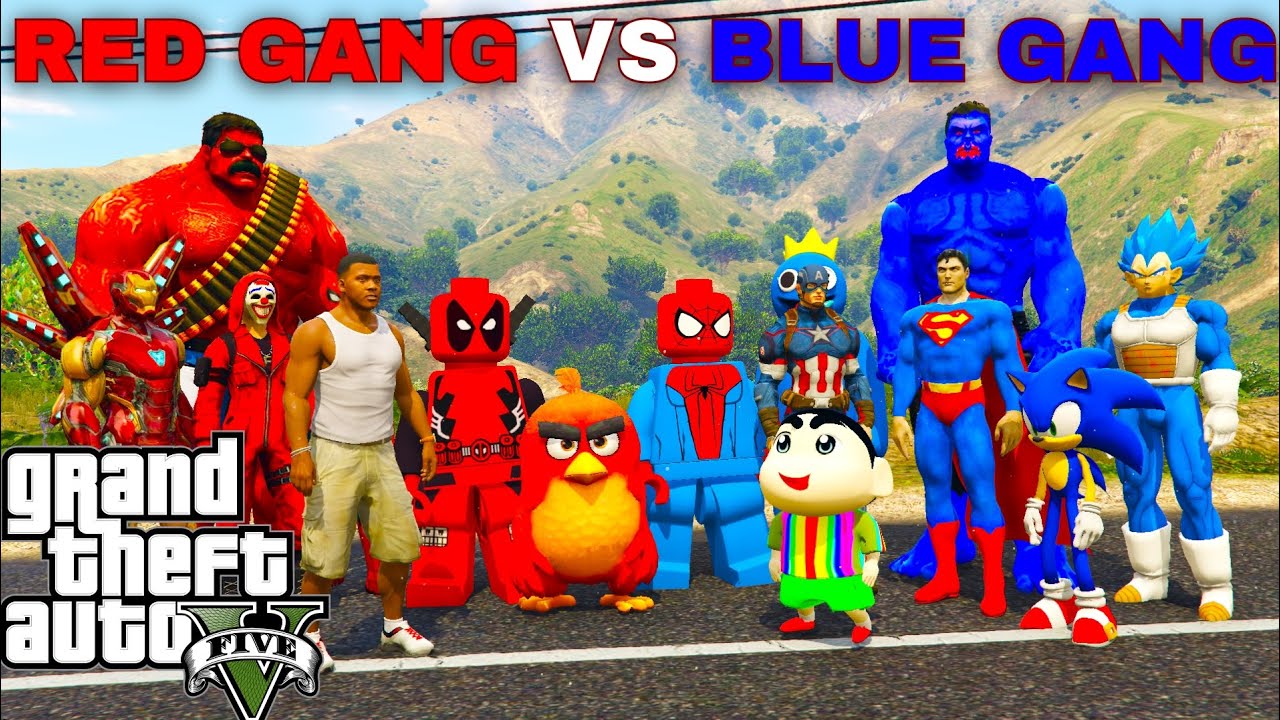 SHINCHAN BLUE GANG VS FRANKLIN RED GANG! - YouTube