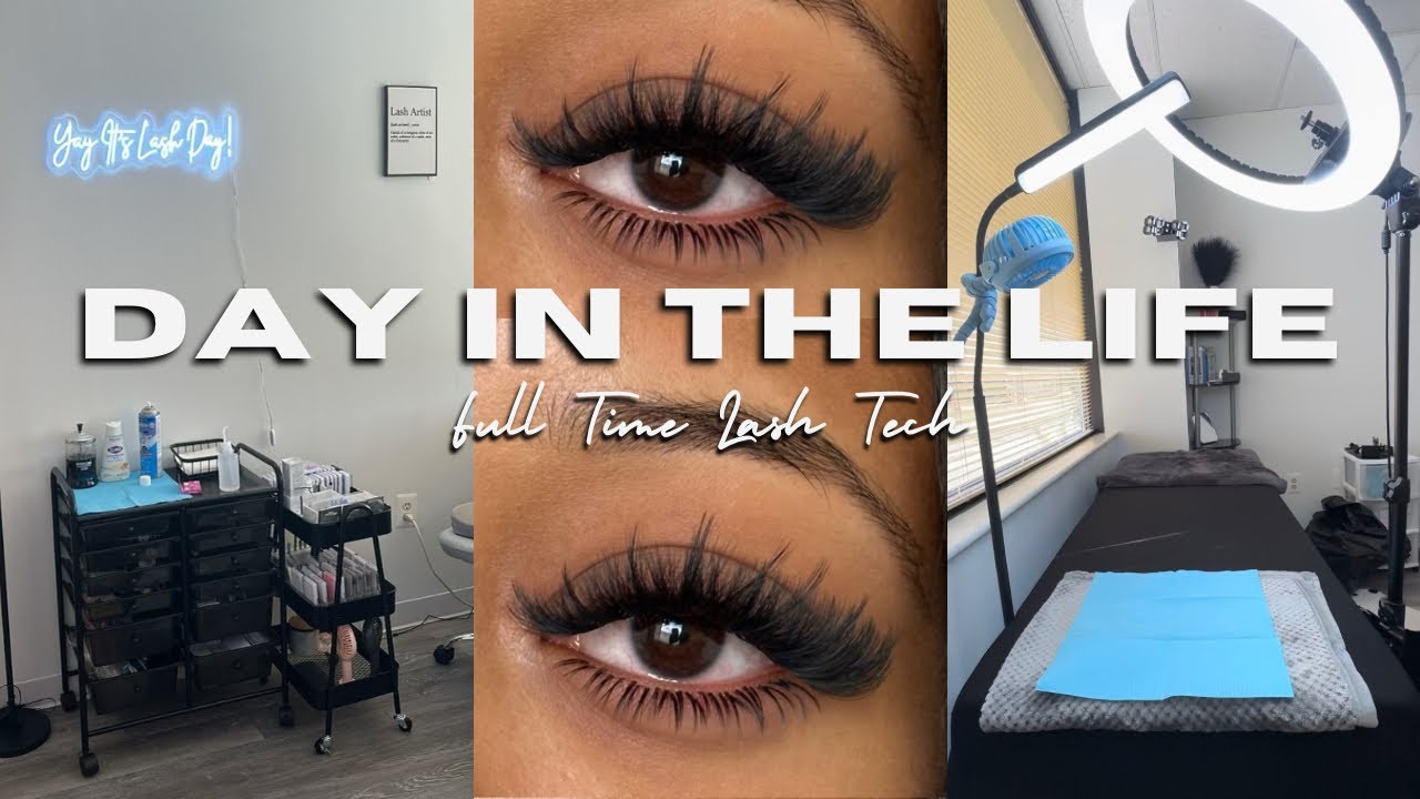 LIFE AS A LASH TECH☆ || realistic work day, clients, $how much I make ...
