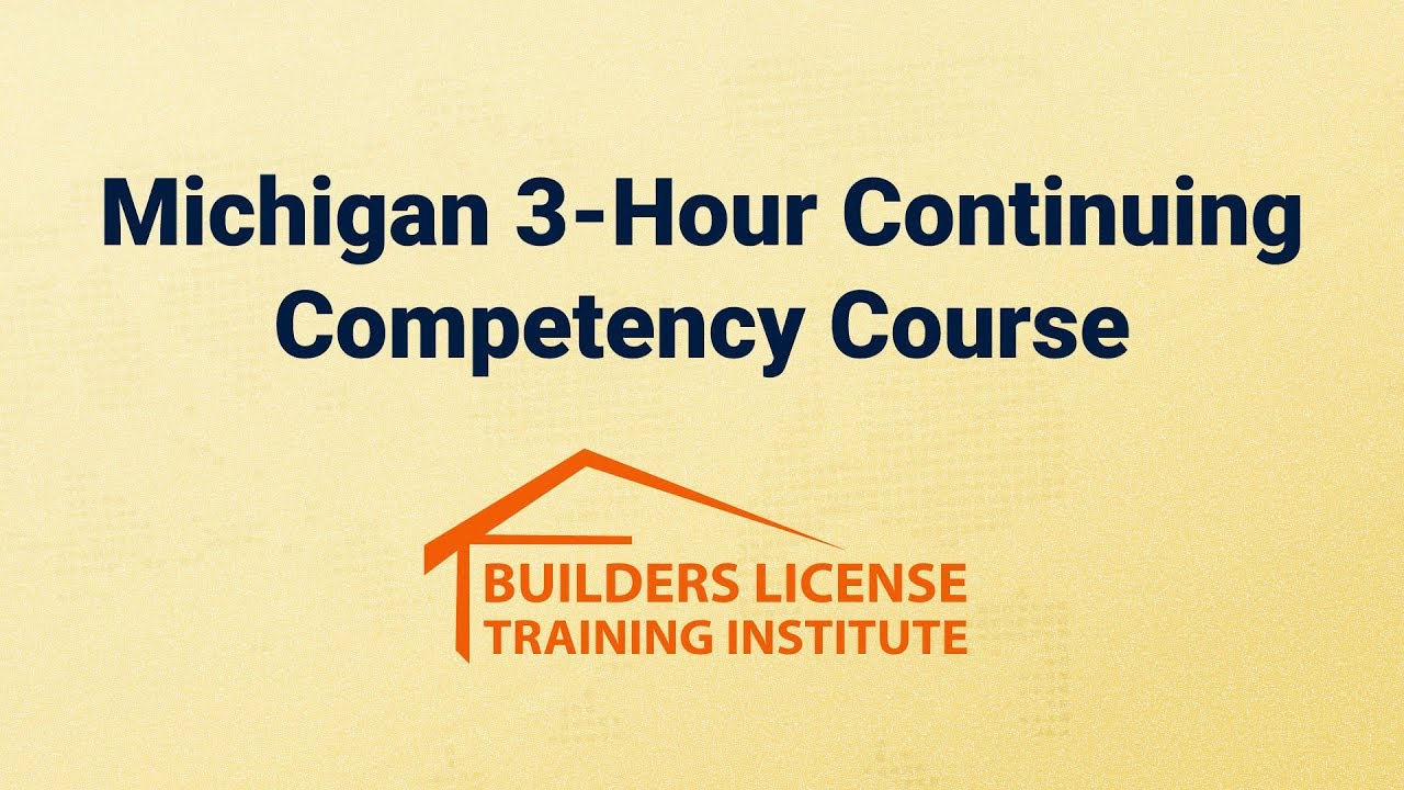 Michigan 3-Hour Continuing Competency Online Course - YouTube