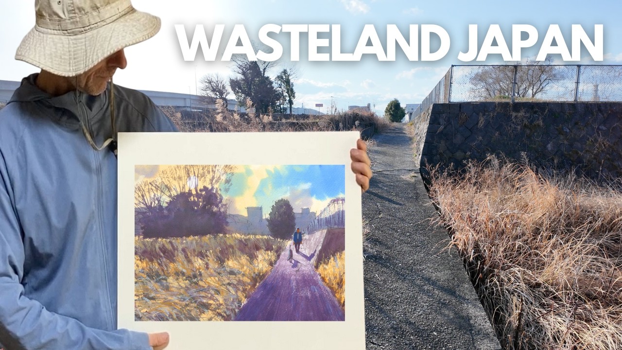 Outdoor painting of some beautiful wasteland in Japan - YouTube