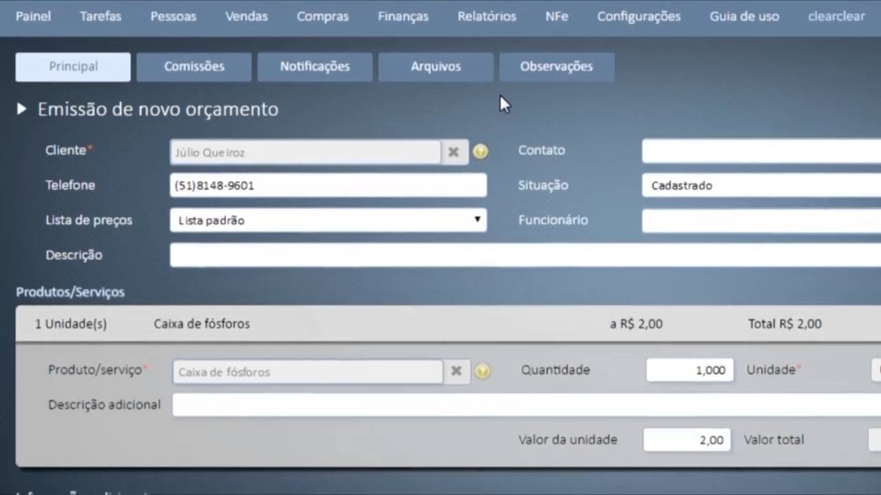 Emitindo um orçamento no ClearView. Simples, fácil e online! - YouTube