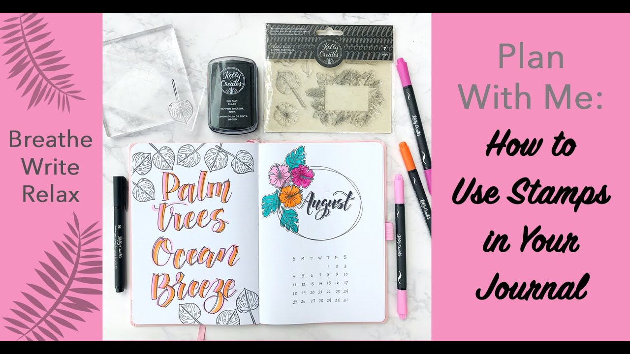 Plan With Me: How to Use Stamps in Your Journal - YouTube