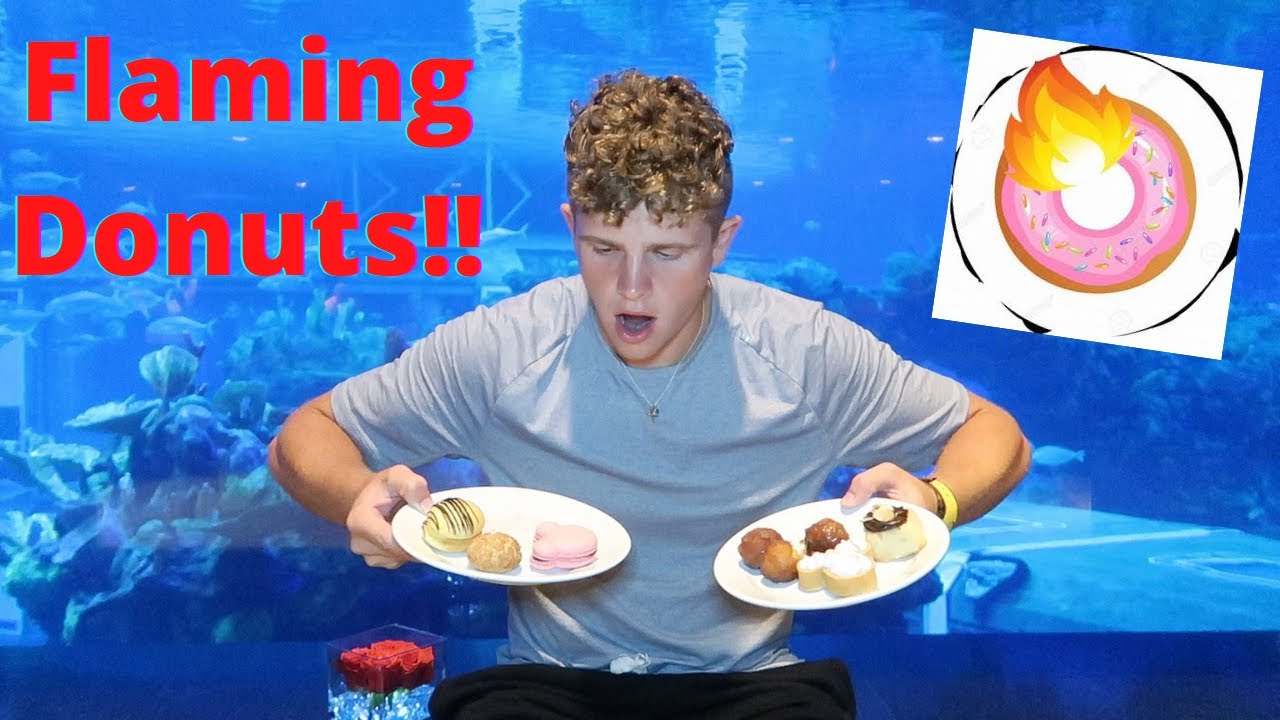 FLAMING DONUTS!! DESSERT MUKBANG - YouTube