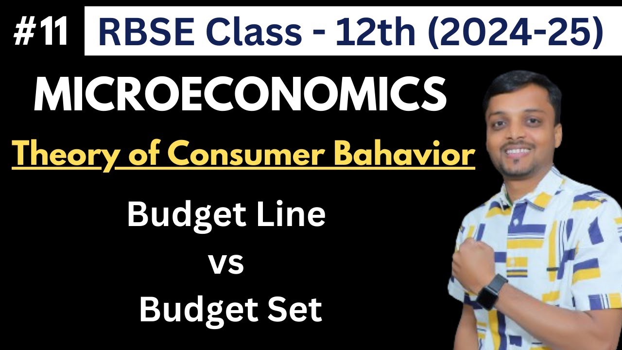 RBSE Class 12 | Microeconomics | Theory of Consumer Behavior | Budget ...