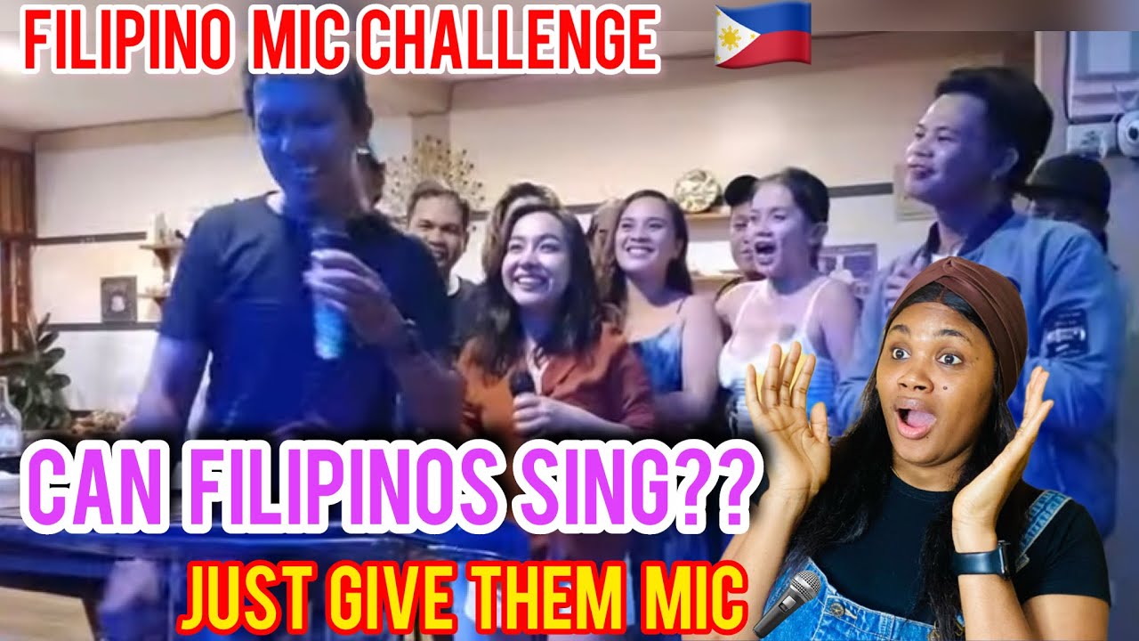 Can Filipino sing !!! 😱 JUST GIVE THEM MIC FILIPINO 🇵🇭 MIC CHALLENGE ...