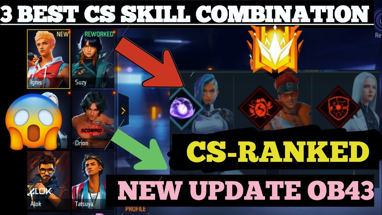 3 Best Character Combination For CS Rank 😱//The perfect Character ...