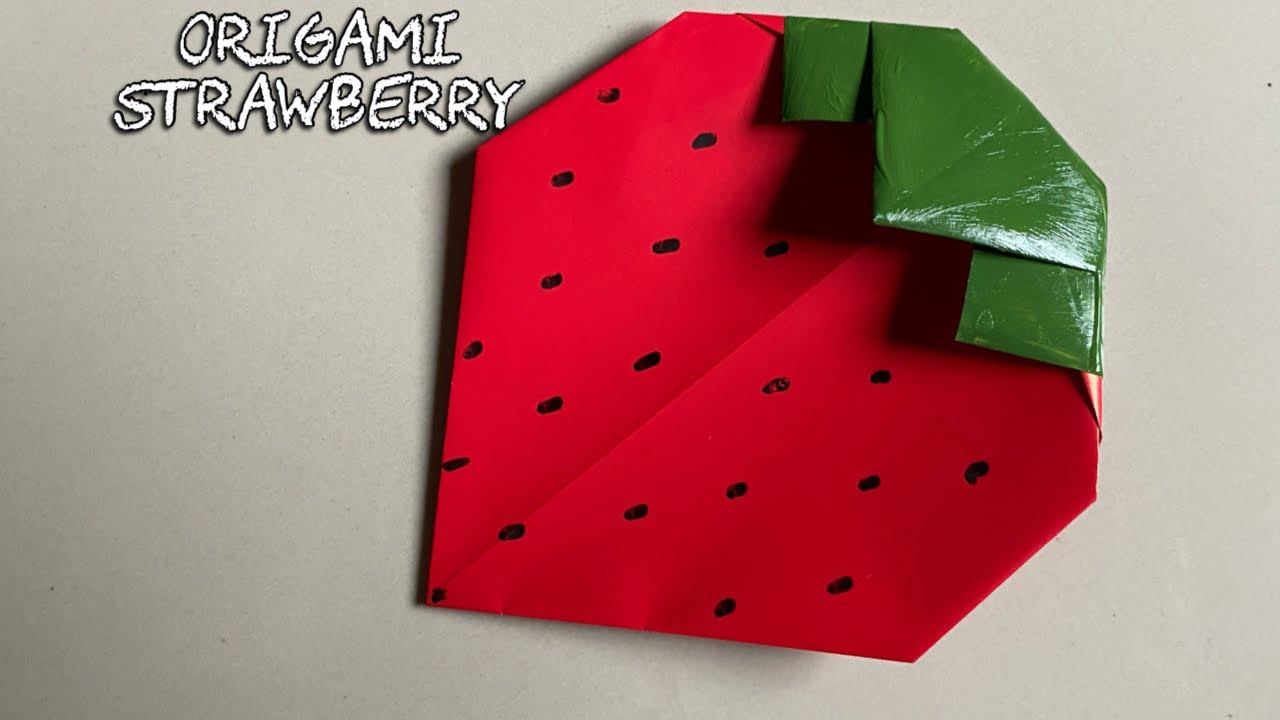 Origami Strawberry Tutorial । How to make a paper strawberry । Origami ...