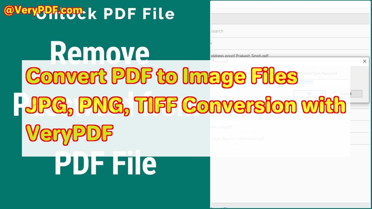 Convert PDF to Image Files JPG, PNG, TIFF Conversion with VeryPDF - YouTube