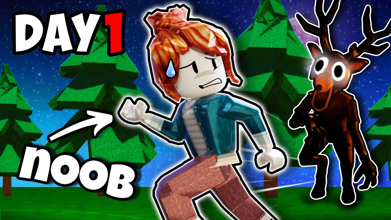 TOTAL NOOB Tries 99 Nights In The Forest?! *CHAOTIC* - YouTube