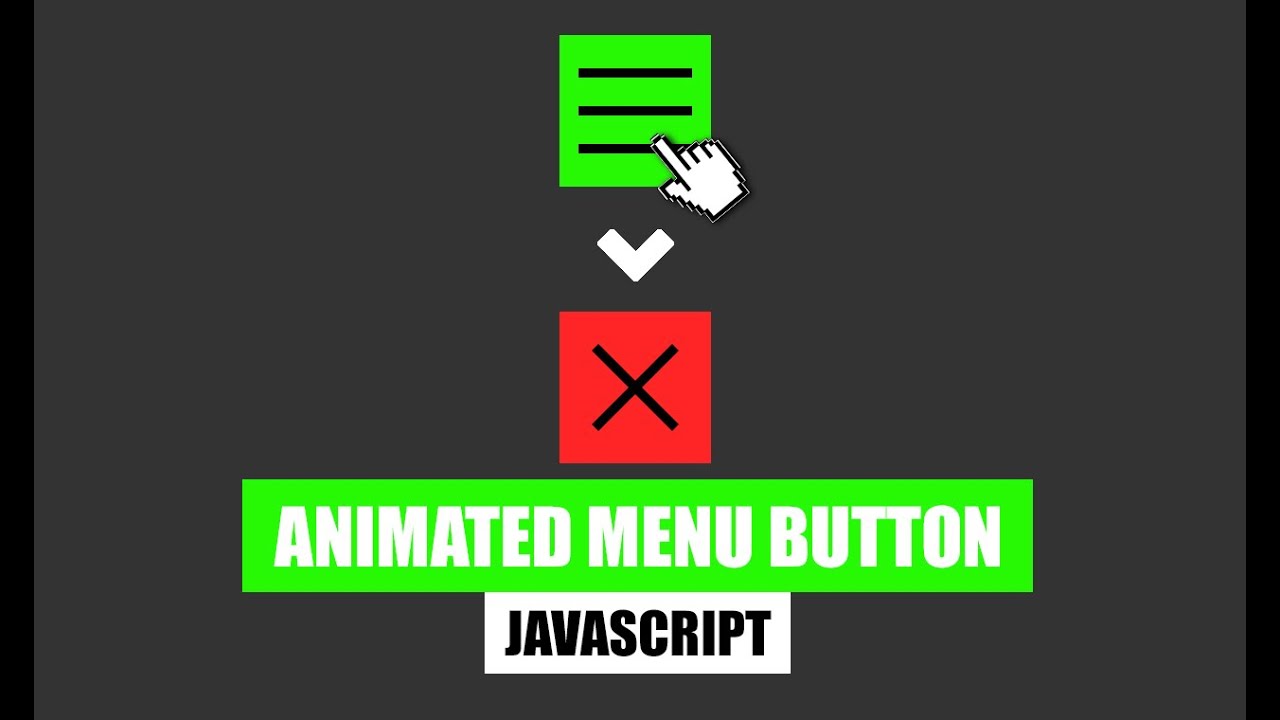 Animated Menu Button JavaScript | How to make Mobile Menu in JS? - YouTube