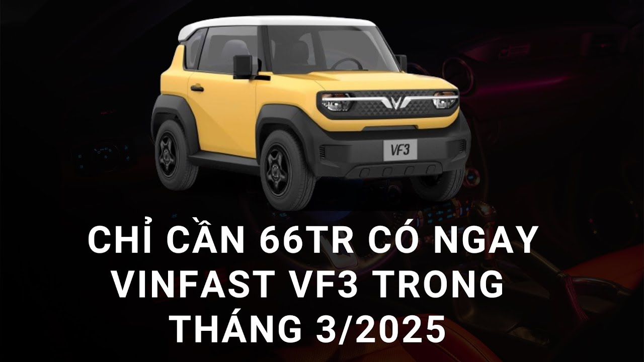 Chỉ cần 66tr sở hữu ngay Vinfast VF3 trong tháng 3/2025 - YouTube