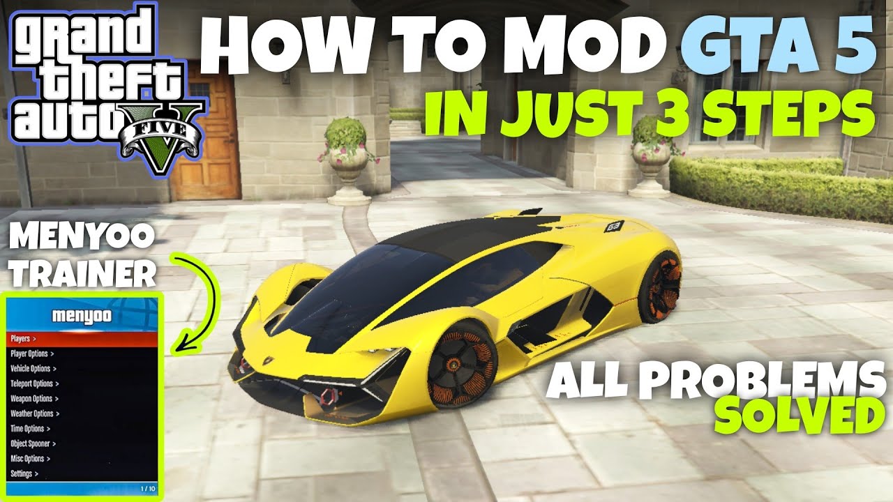 HOW TO MOD GTA 5 | MENYOO TRAINER | ALL PROBLEM SOLVED | DIGITAL GAREEB ...